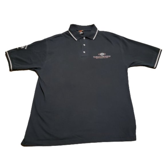 Harley-Davidson | Shirts | Harleydavidson Motorcycles Polo Shirt Black ...
